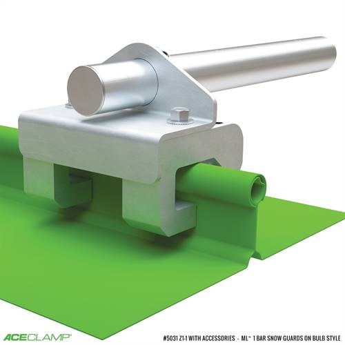 1 Bar Snow Guards For Bulb Style Standing Seam Metal Roofs