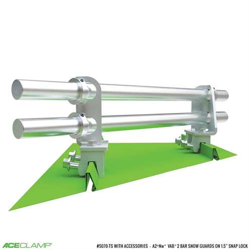 2 Bar Variable Angle Snow Guards for Snap Lock Short Standing Seam ...