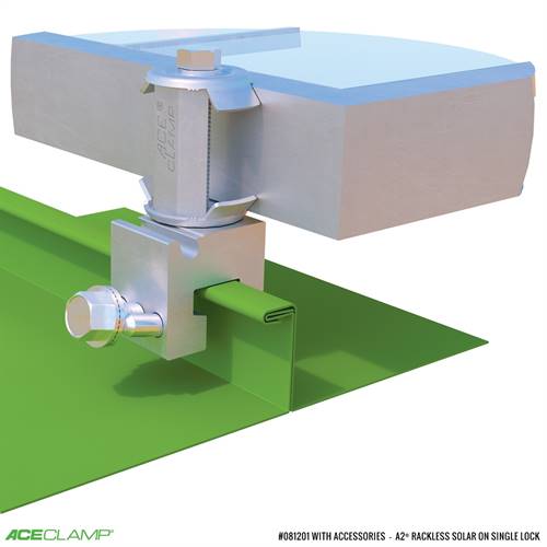 Railless Solar Racking Kit for Single Lock Standing Seam Metal Roofs