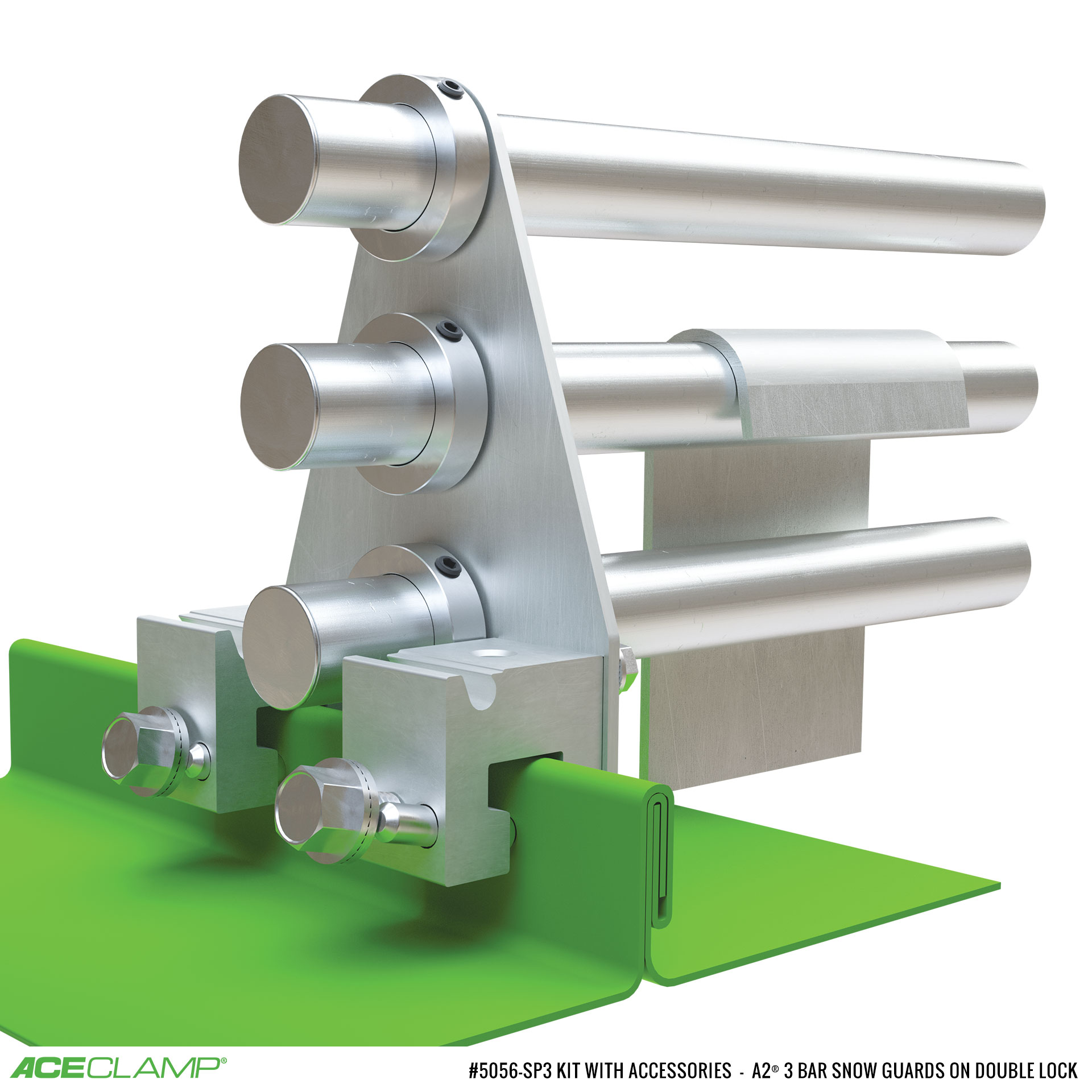 3 Bar Snow Guards for Double Lock Standing Seam Metal...