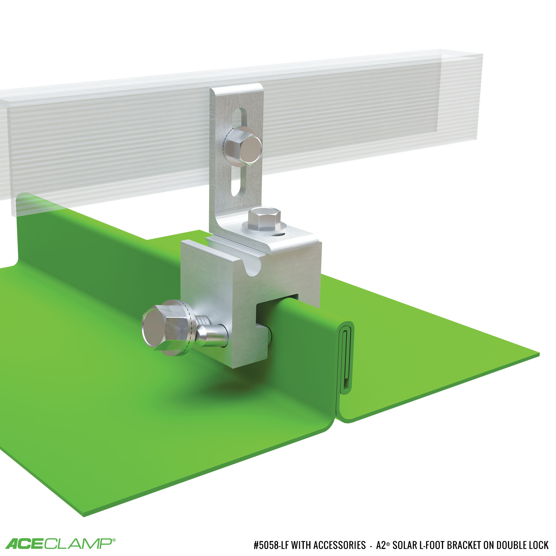 L-Foot Solar Panel Mounting Kit: Ideal for Double Lock Metal Roofs