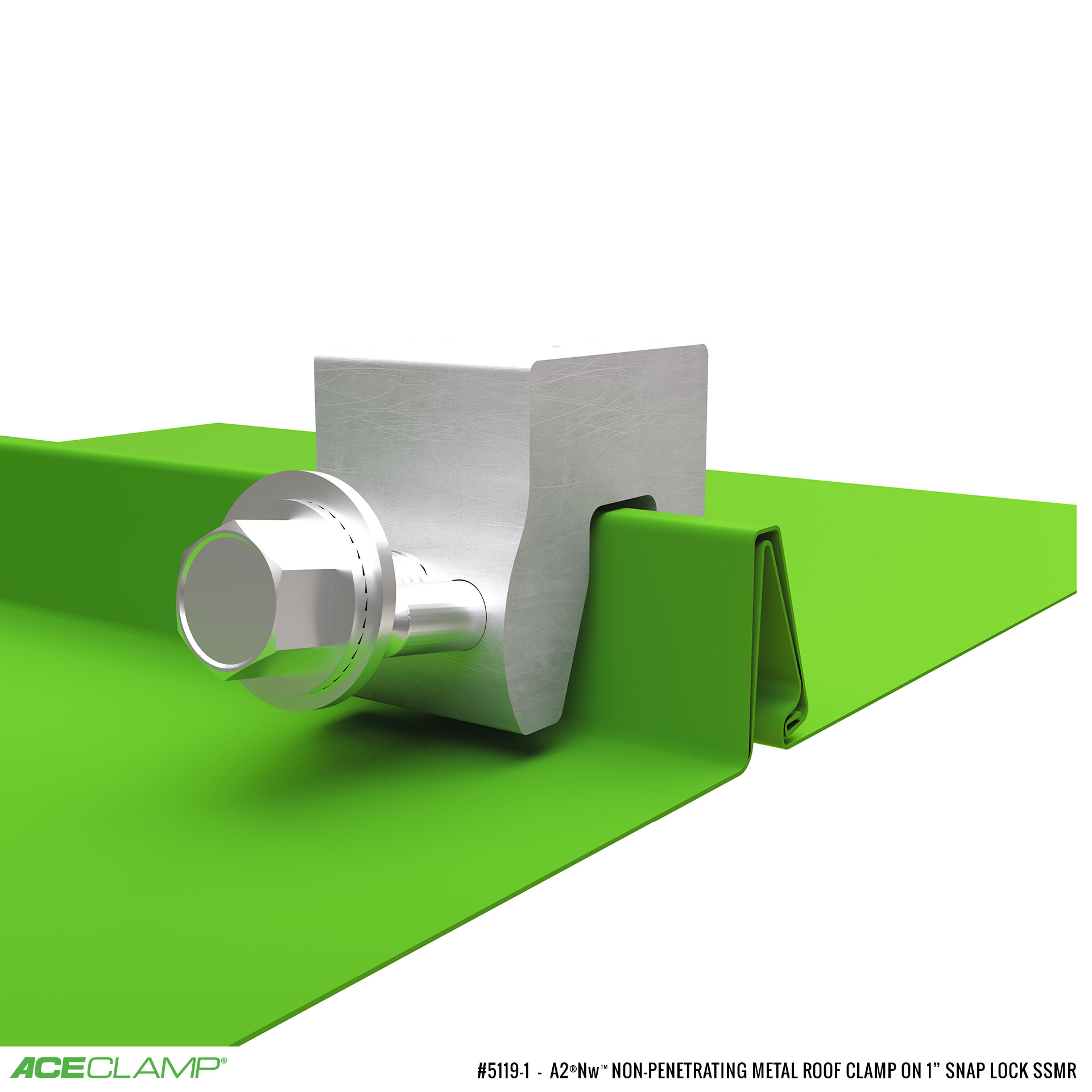 A2®Nw™ Non-Penetrating Solar Mounting Clamp - AceClamp