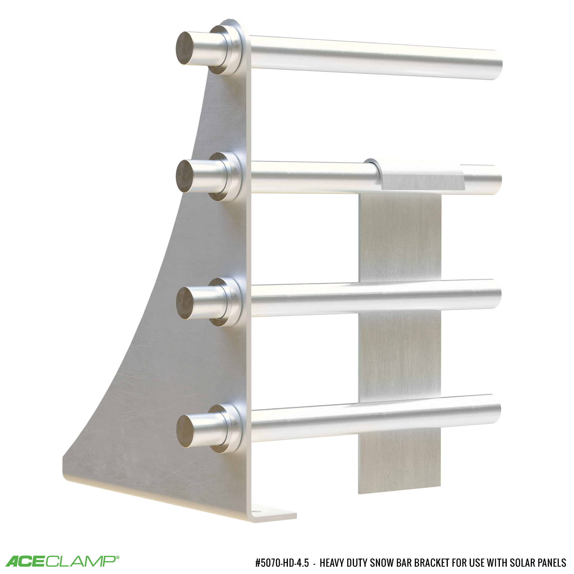 Heavy Duty 4-Bar Extended Snow Bracket: Extra Strength for Solar Safety