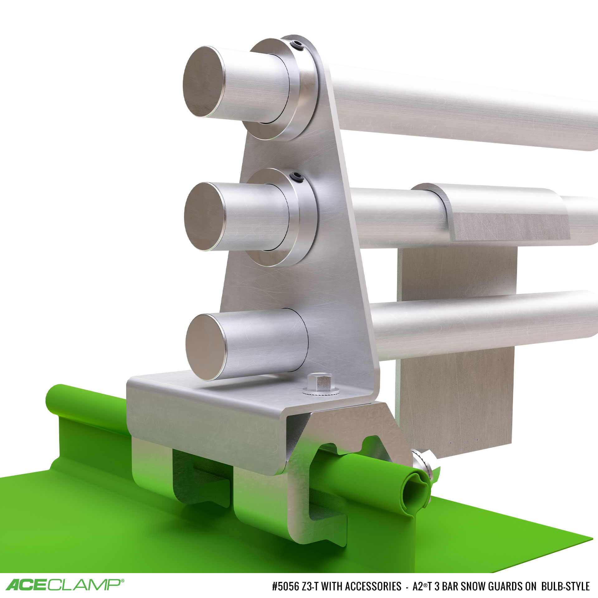 3 Bar Snow Guards for Bulb Style Standing Seam Metal...