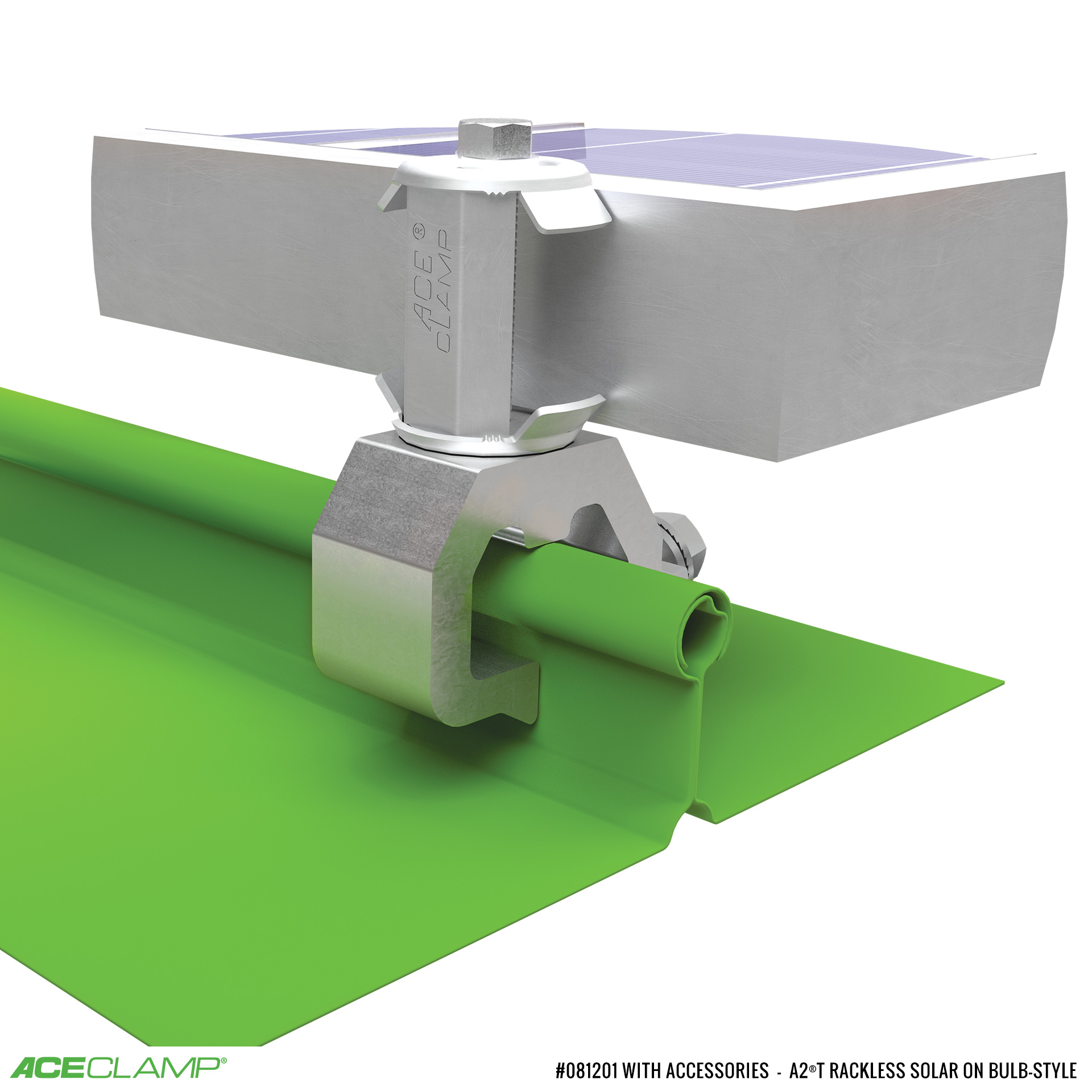 Railless Solar Racking Kit for Bulb-Style Standing Seam Metal Roofs ...